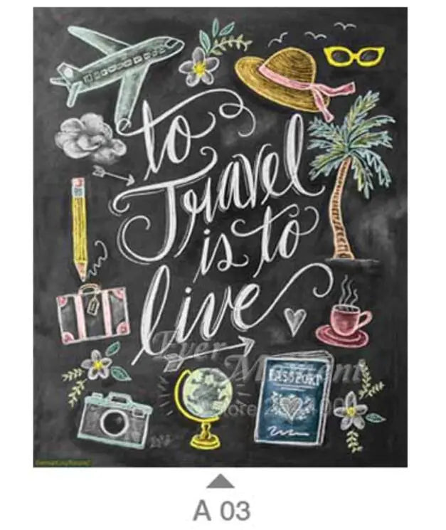 Chalkboard Wall Mural, 5D DIY Diamond Painting Decor – Synger Fanatic ...